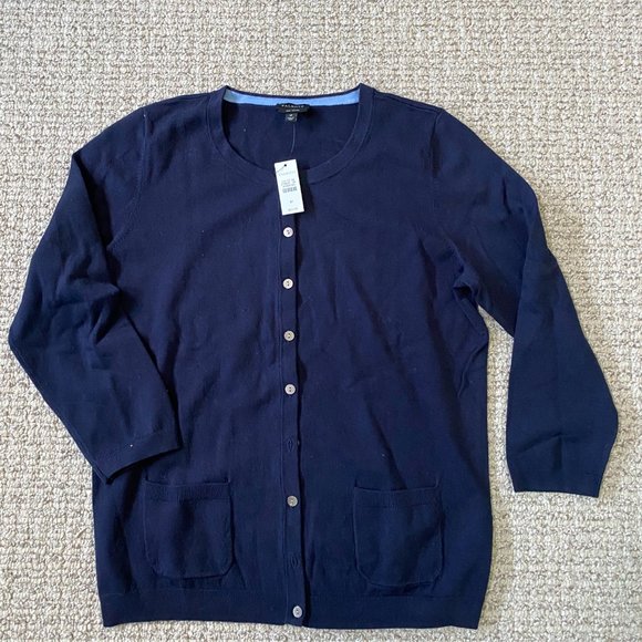 Talbots | Sweaters | Talbots Navy Cardigan | Poshmark